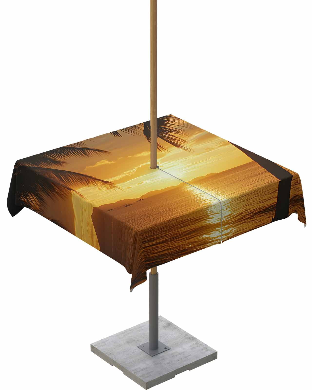 nqOlkjepod Ocean Sunset Outdoor Tablecloth with Umbrella Hole & Zipper ...