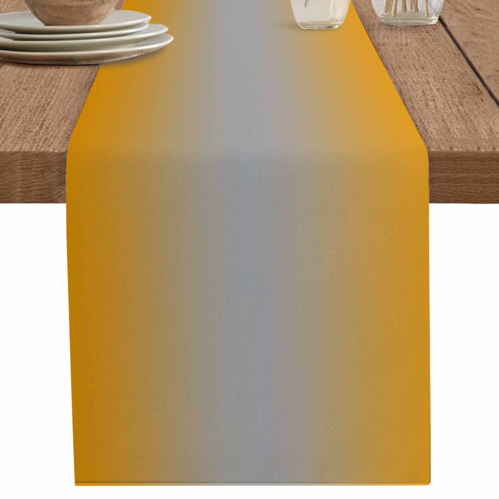nqOlkjepod Orange Grey Ombre Table Runner 72 Inches Long Farmhouse ...