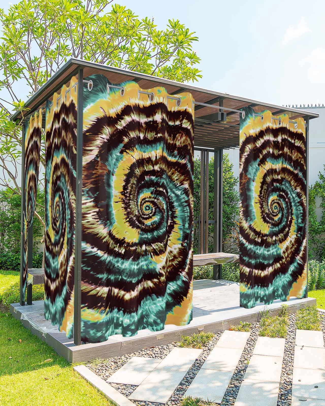 nqOlkjepod Outdoor Curtains for Patio Waterproof, Abstract Art Outdoor ...