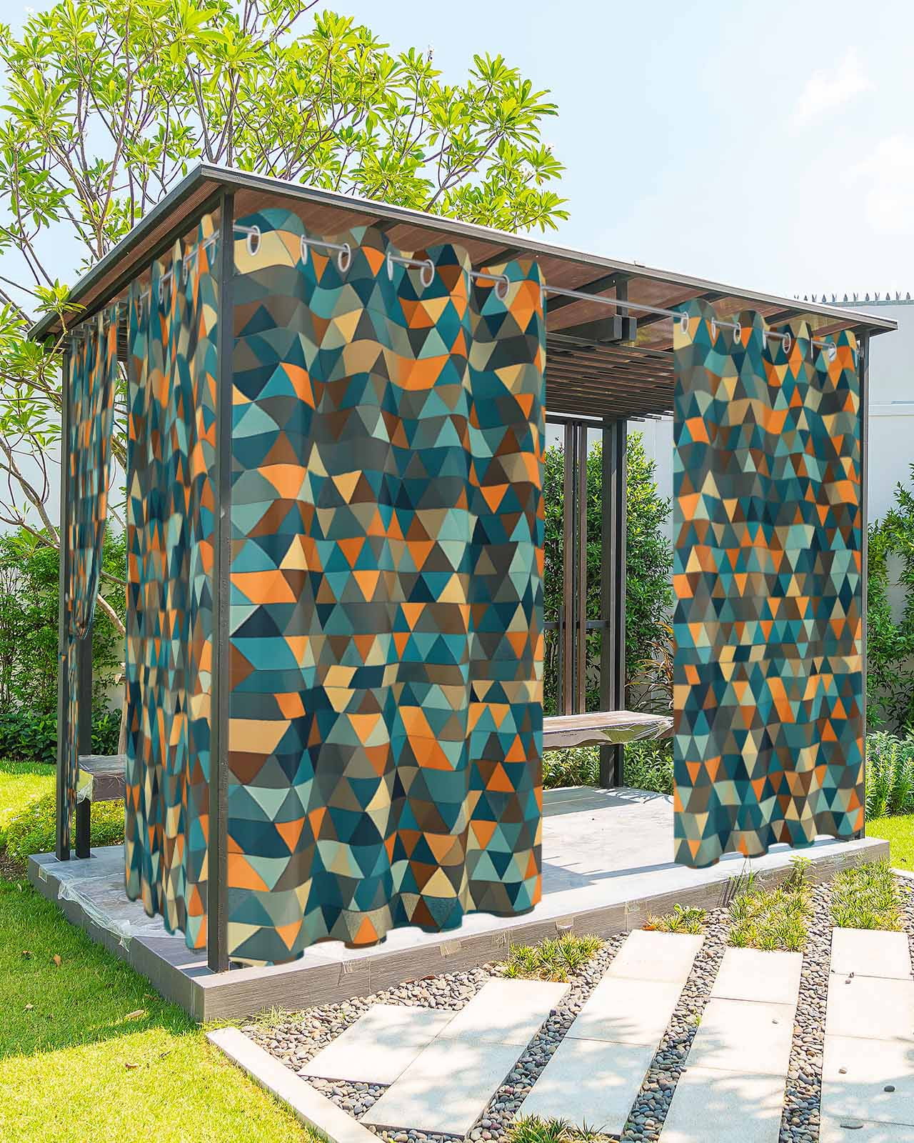 nqOlkjepod Outdoor Curtains for Patio Waterproof, Abstract Art Outdoor ...