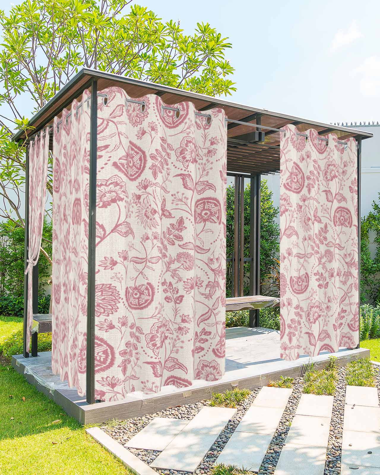 nqOlkjepod Outdoor Curtains for Patio Waterproof, Abstract Spring ...