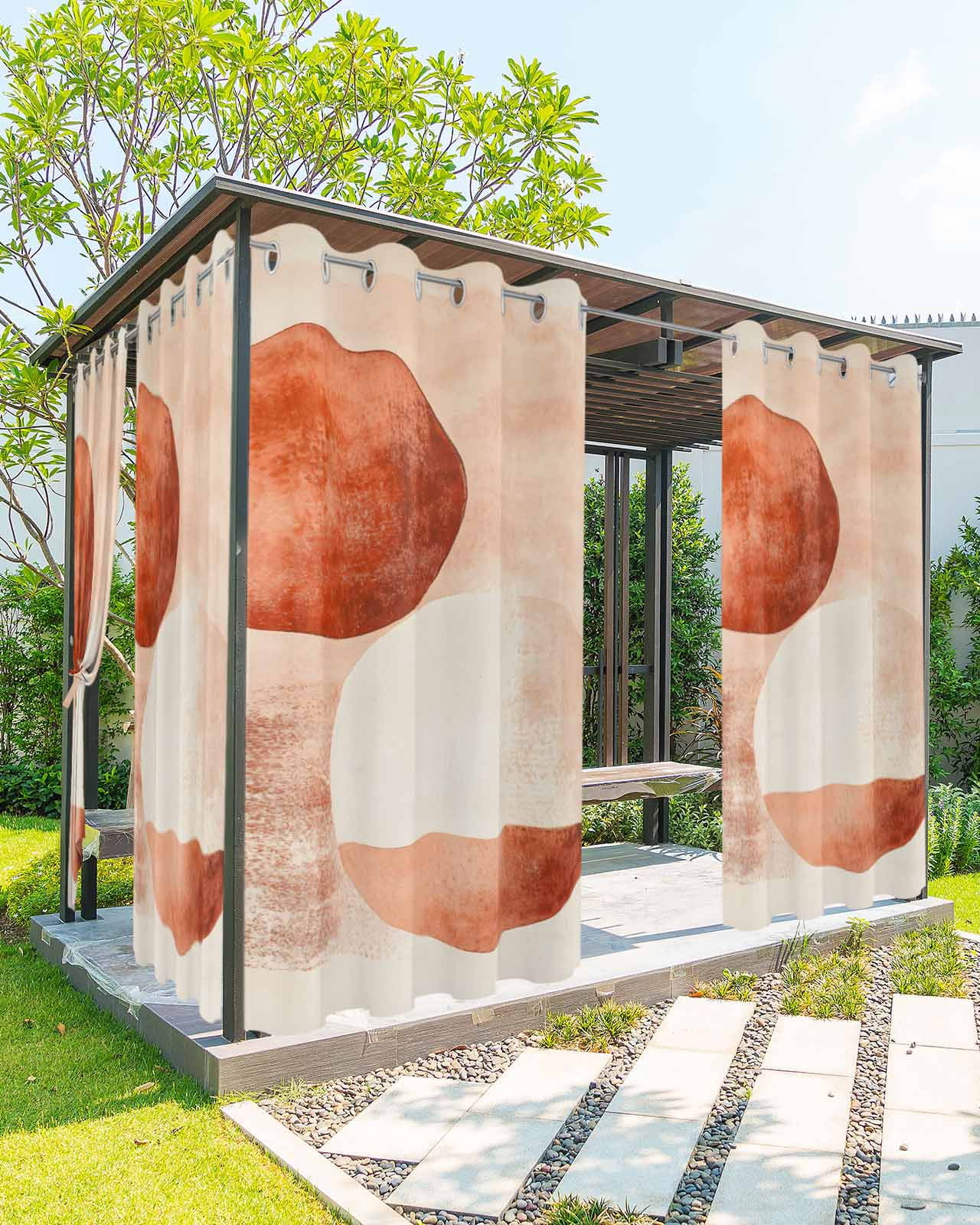 nqOlkjepod Outdoor Curtains for Patio Waterproof, Burnt Orange ...