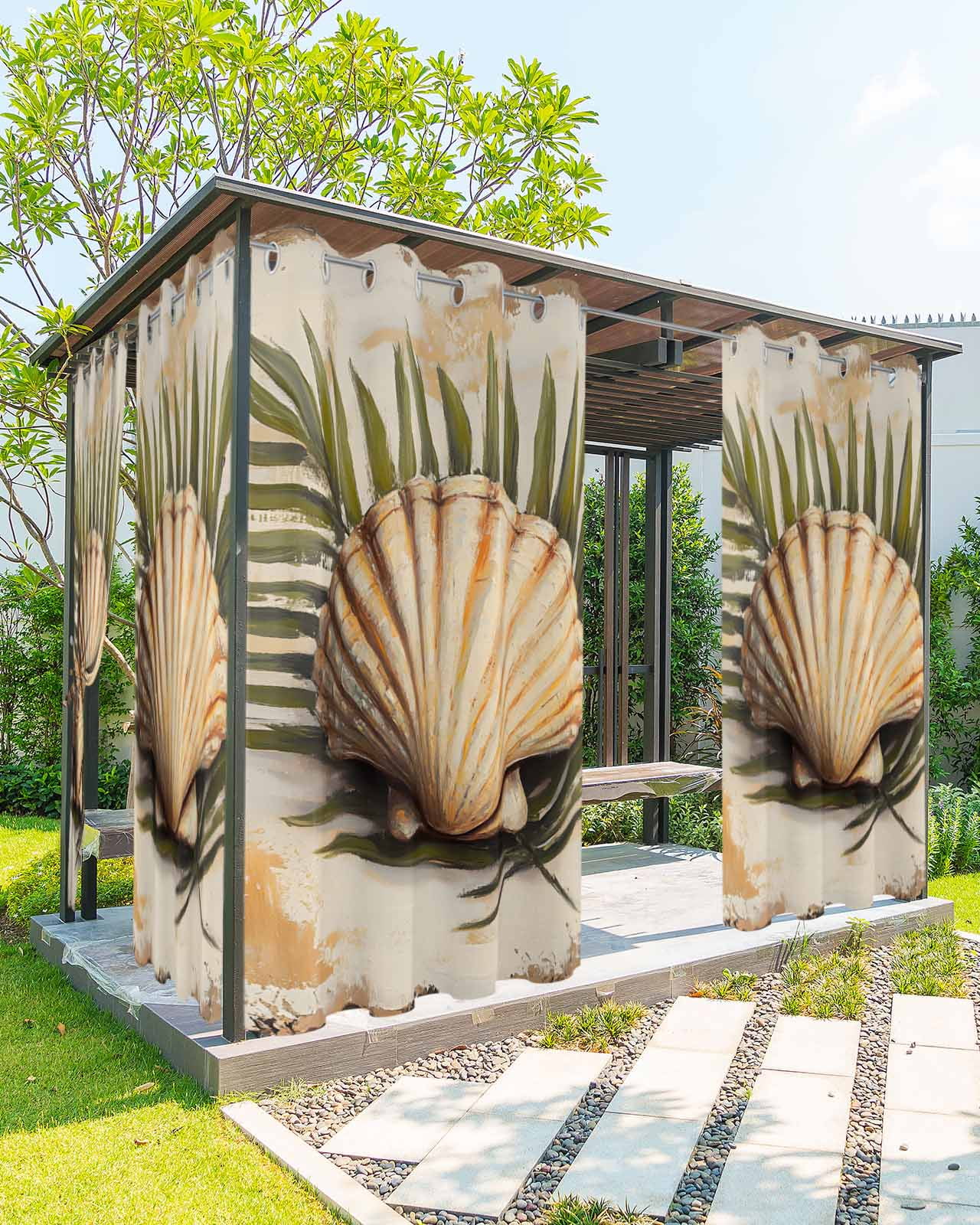 nqOlkjepod Outdoor Curtains for Patio Waterproof, Coastal Nautical ...