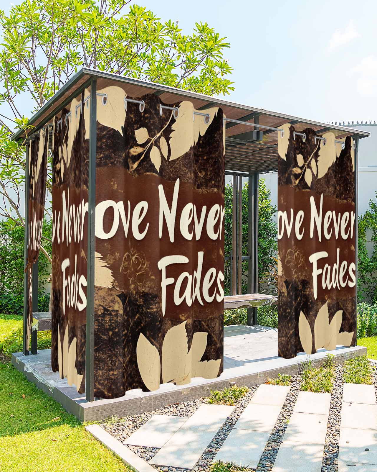 nqOlkjepod Outdoor Curtains for Patio Waterproof, Fall Leaves Outdoor ...