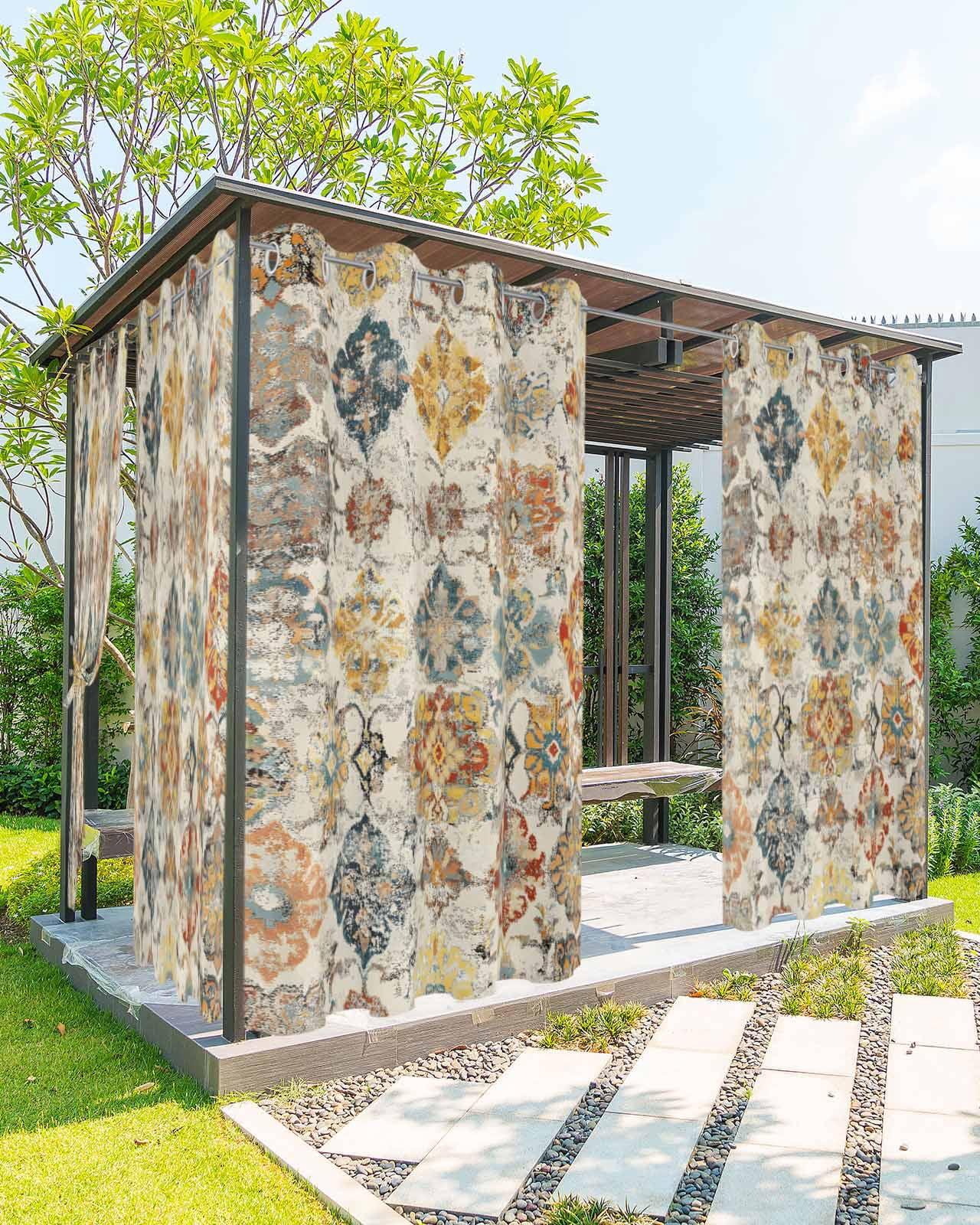 nqOlkjepod Outdoor Curtains for Patio Waterproof, Farmhouse Morocco ...