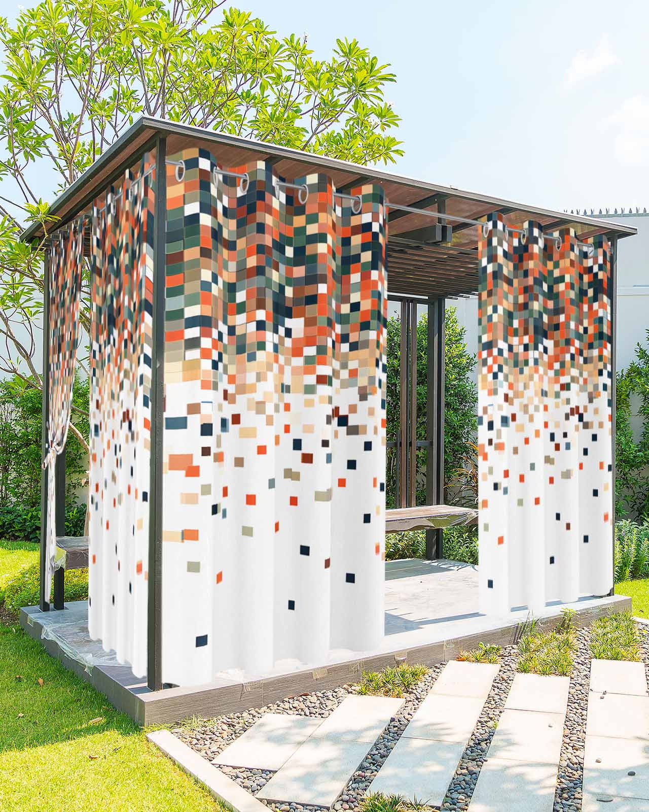 nqOlkjepod Outdoor Curtains for Patio Waterproof, Modern Abstract Art ...