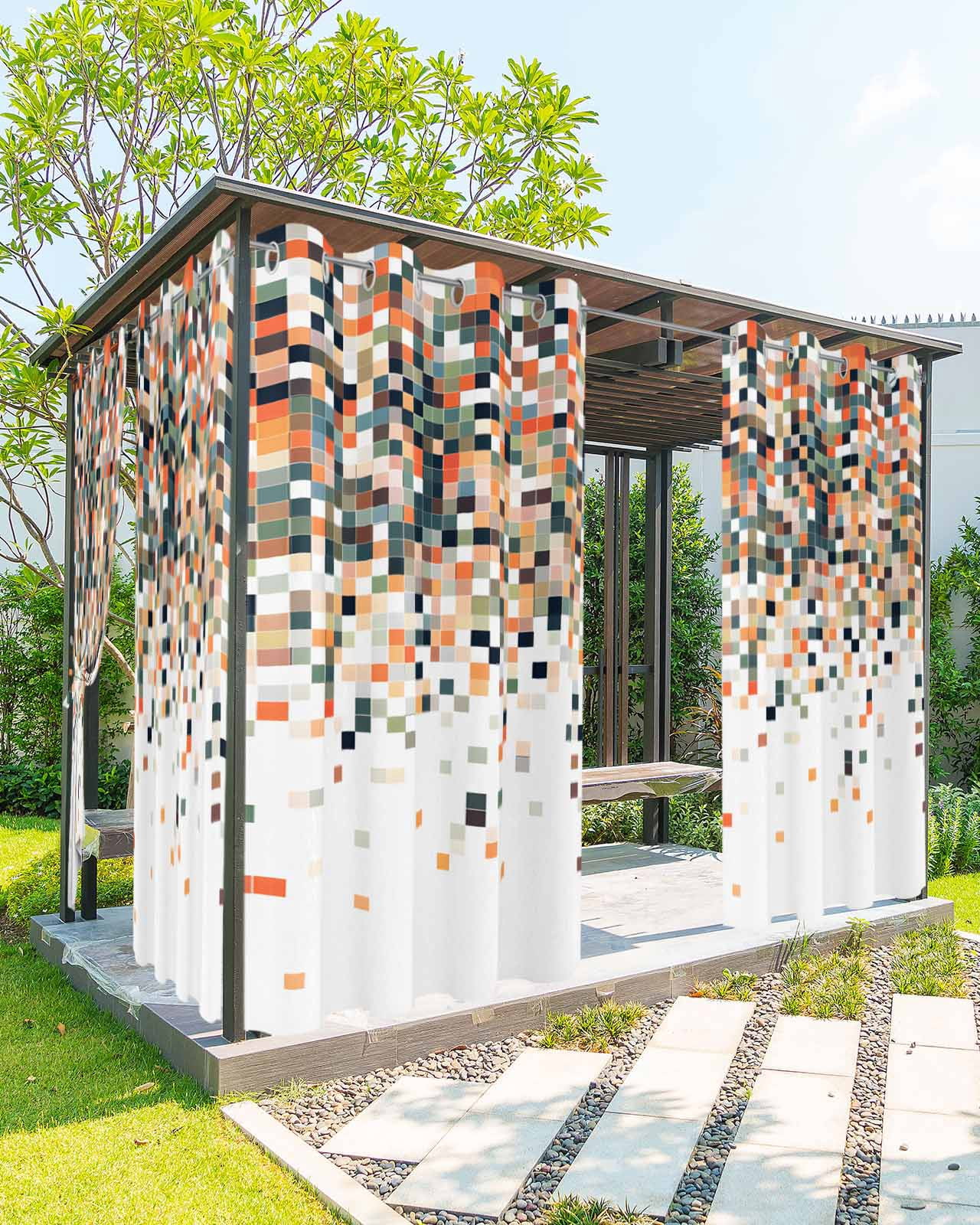 nqOlkjepod Outdoor Curtains for Patio Waterproof, Modern Abstract Art ...