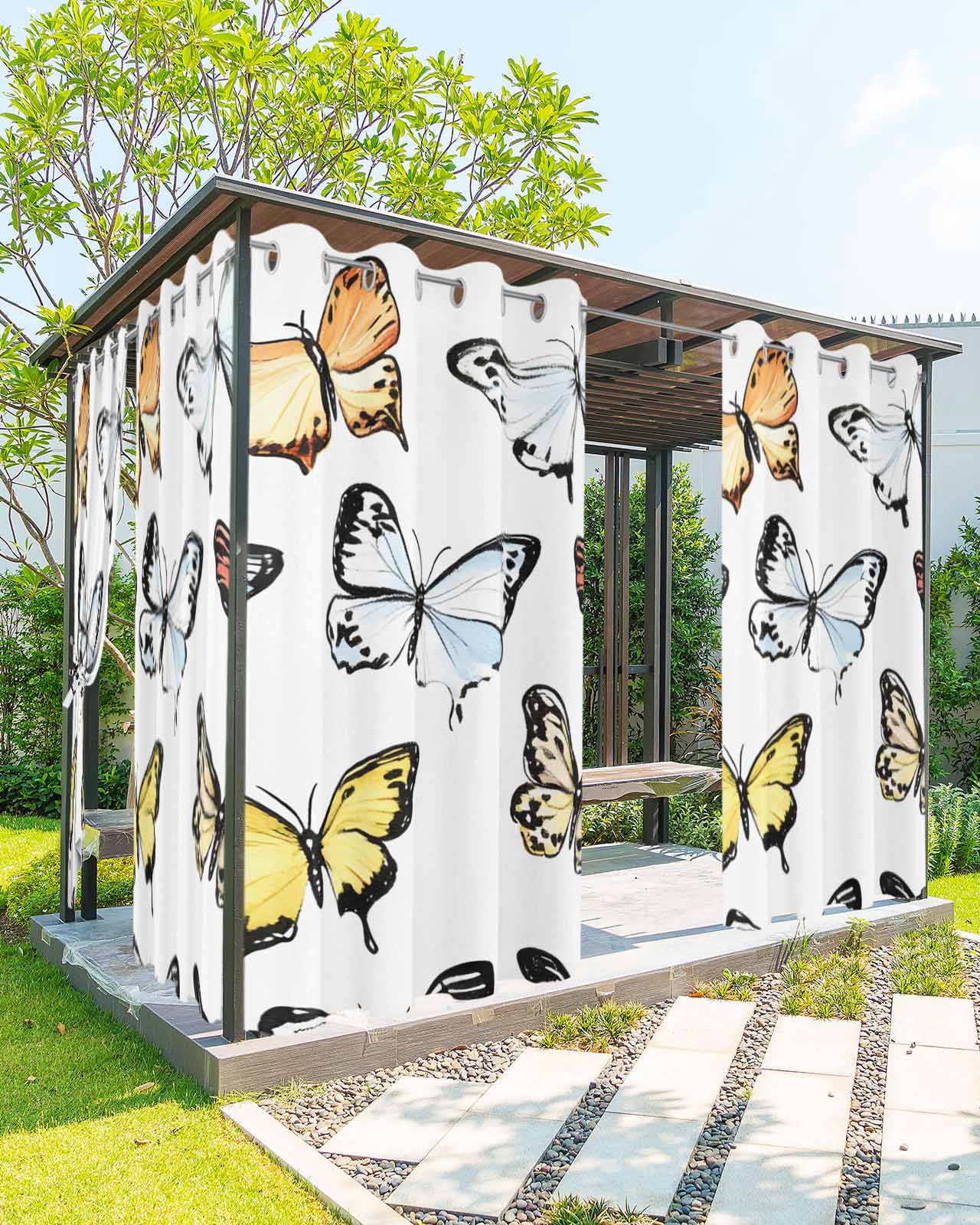 nqOlkjepod Outdoor Curtains for Patio Waterproof, Spring Summer ...