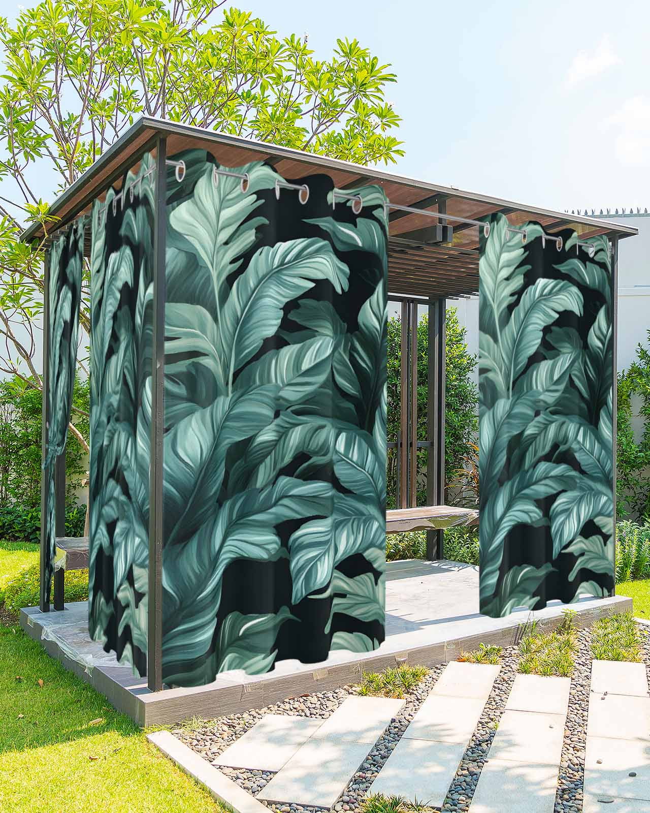 nqOlkjepod Outdoor Curtains for Patio Waterproof, Summer Plant Outdoor ...