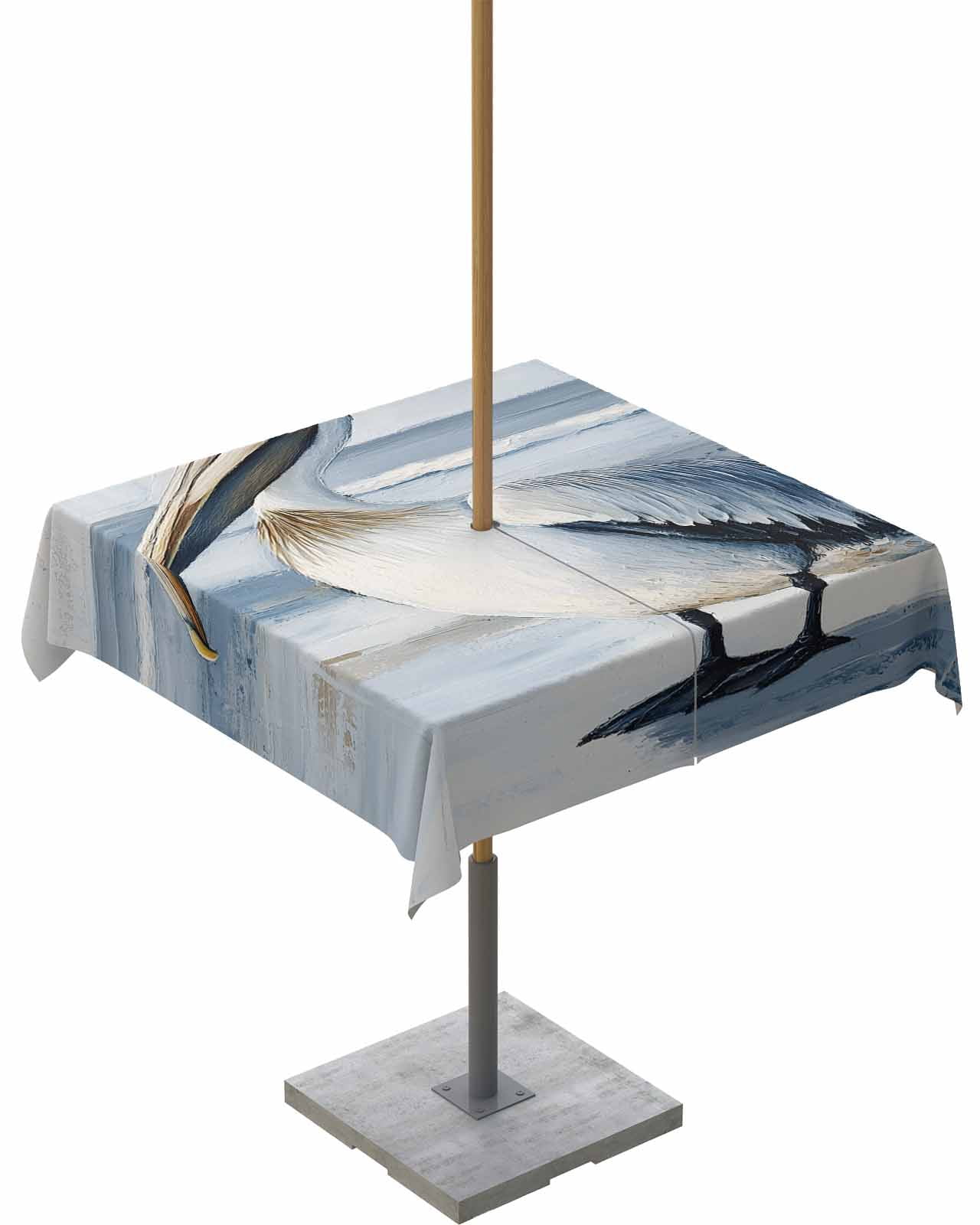 nqOlkjepod Painted Pelican Outdoor Tablecloth with Umbrella Hole ...