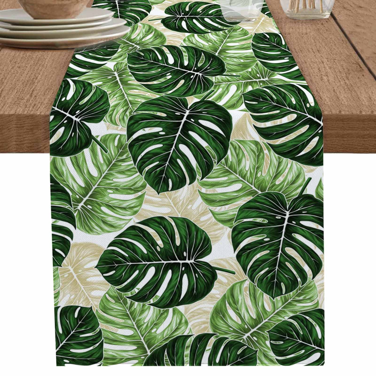 nqOlkjepod Palm Leaf Table Runner 36 Inches Long Farmhouse Dress ...