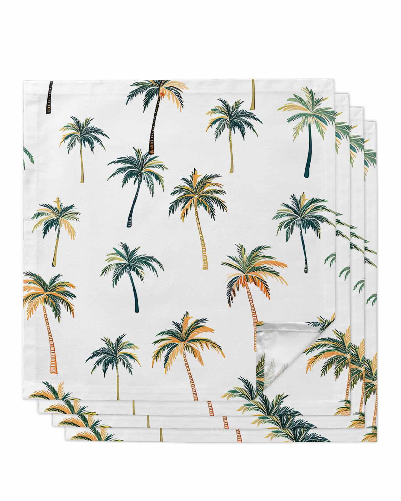 nqOlkjepod Palm Trees Cloth Napkins Set of 4 Reusable Dinner Napkins ...