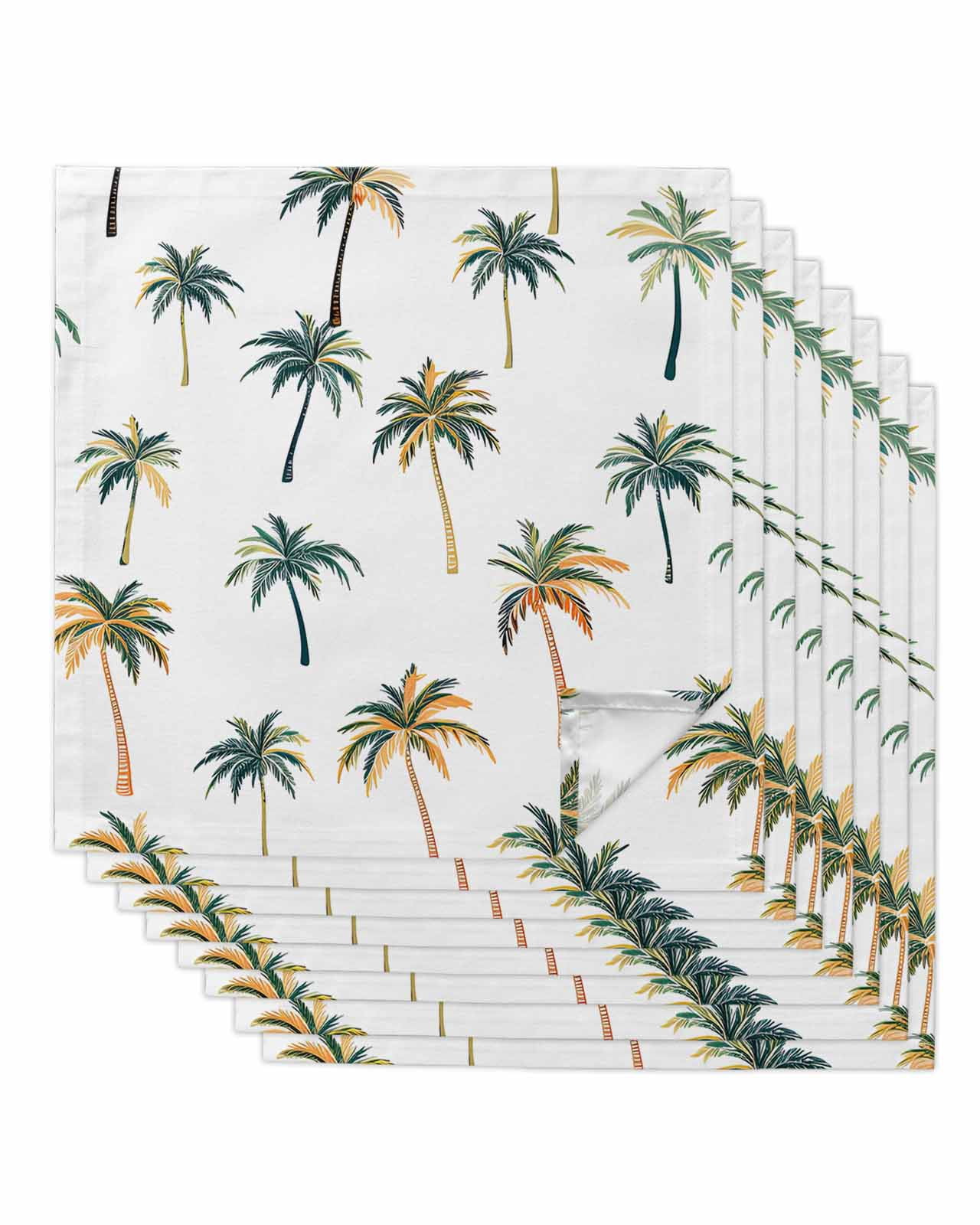 nqOlkjepod Palm Trees Cloth Napkins Set of 8 Reusable Dinner Napkins ...