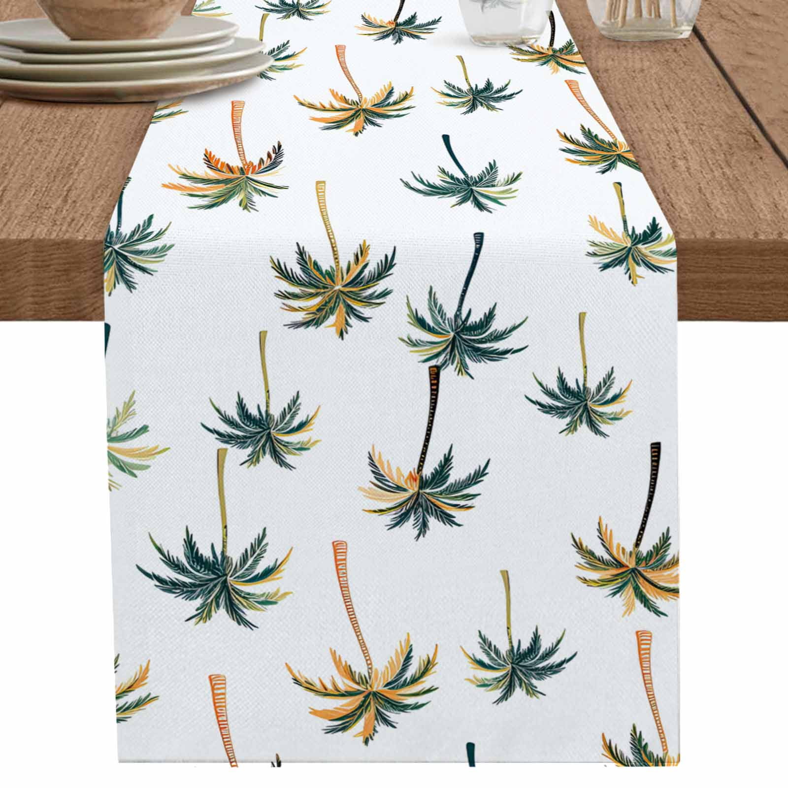 nqOlkjepod Palm Trees Table Runner 48 Inches Long Farmhouse Dress ...