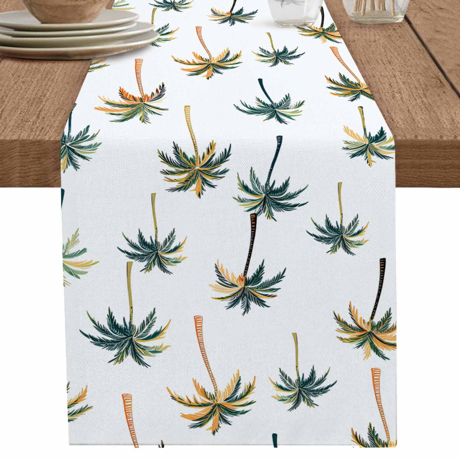 nqOlkjepod Palm Trees Table Runner 72 Inches Long Farmhouse Dress ...