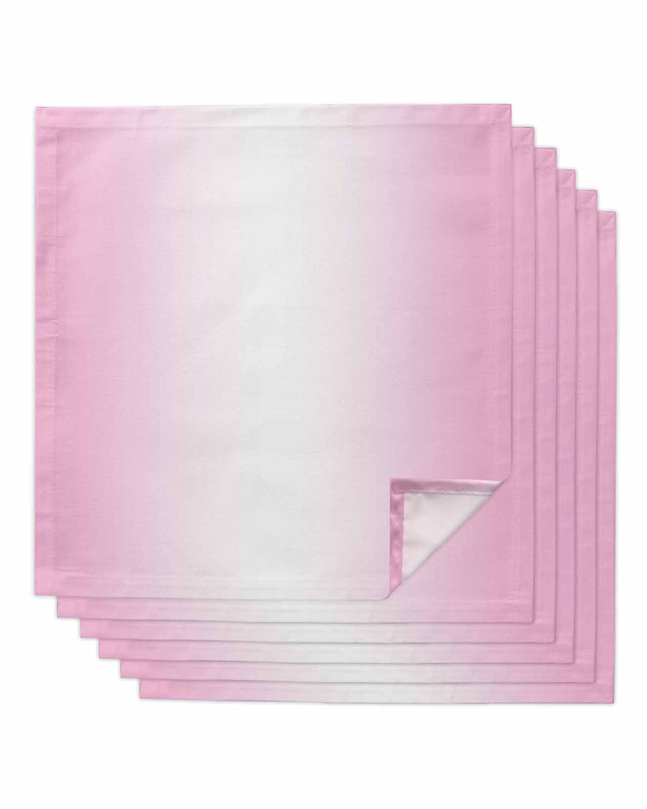 nqOlkjepod Pink Ombre Cloth Napkins Set of 6 Reusable Dinner Napkins ...