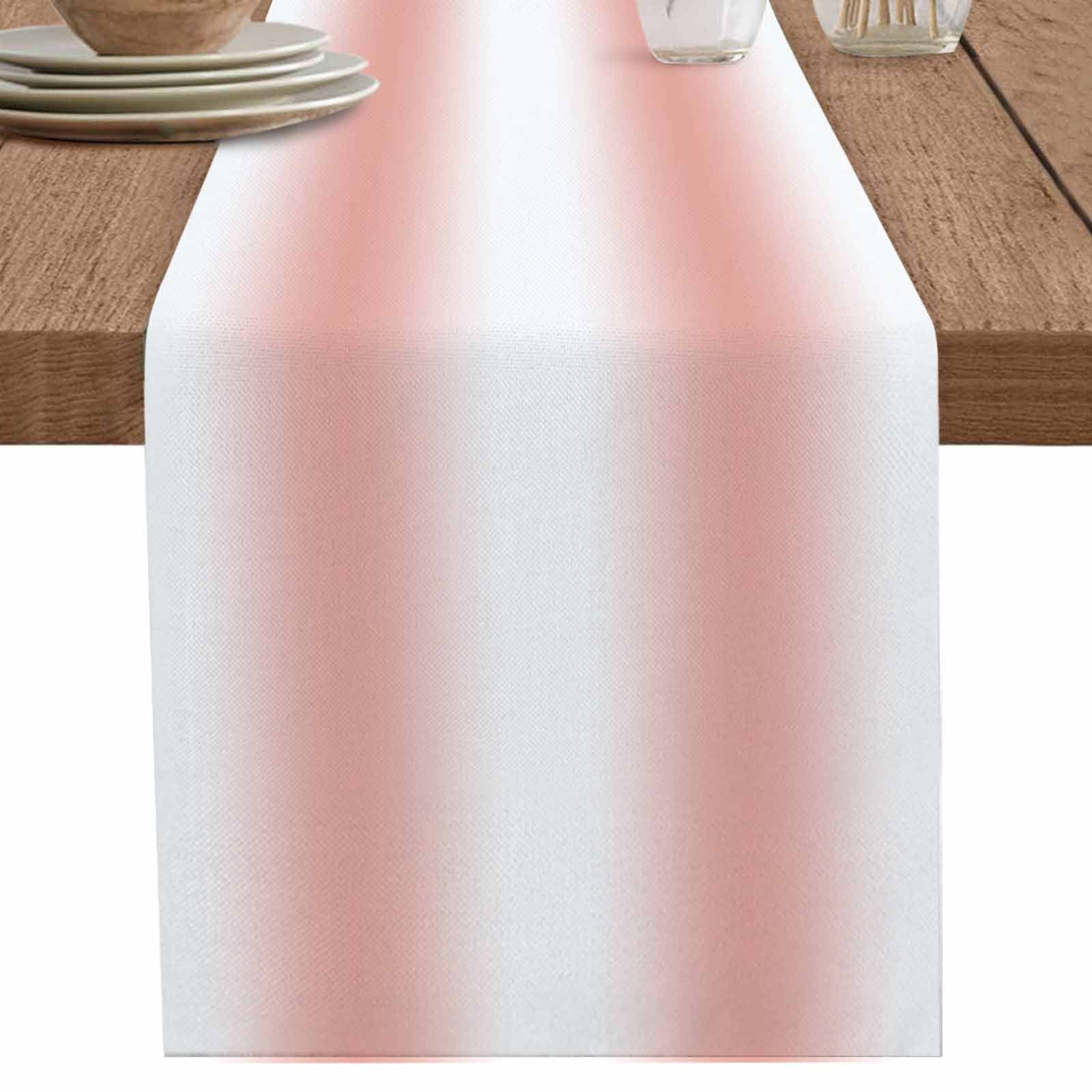 nqOlkjepod Pink Ombre Table Runner 48 Inches Long Farmhouse Dress ...