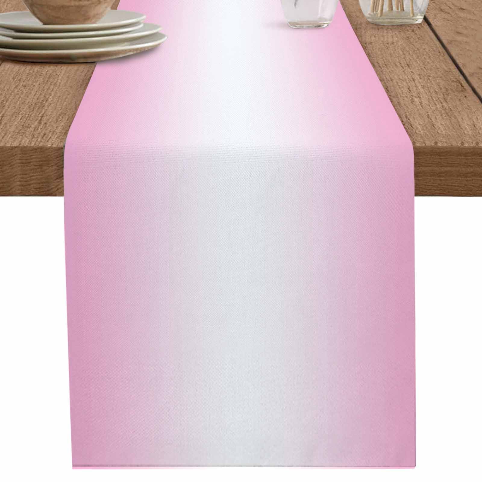 nqOlkjepod Pink Ombre Table Runner 70 Inches Long Farmhouse Dress ...