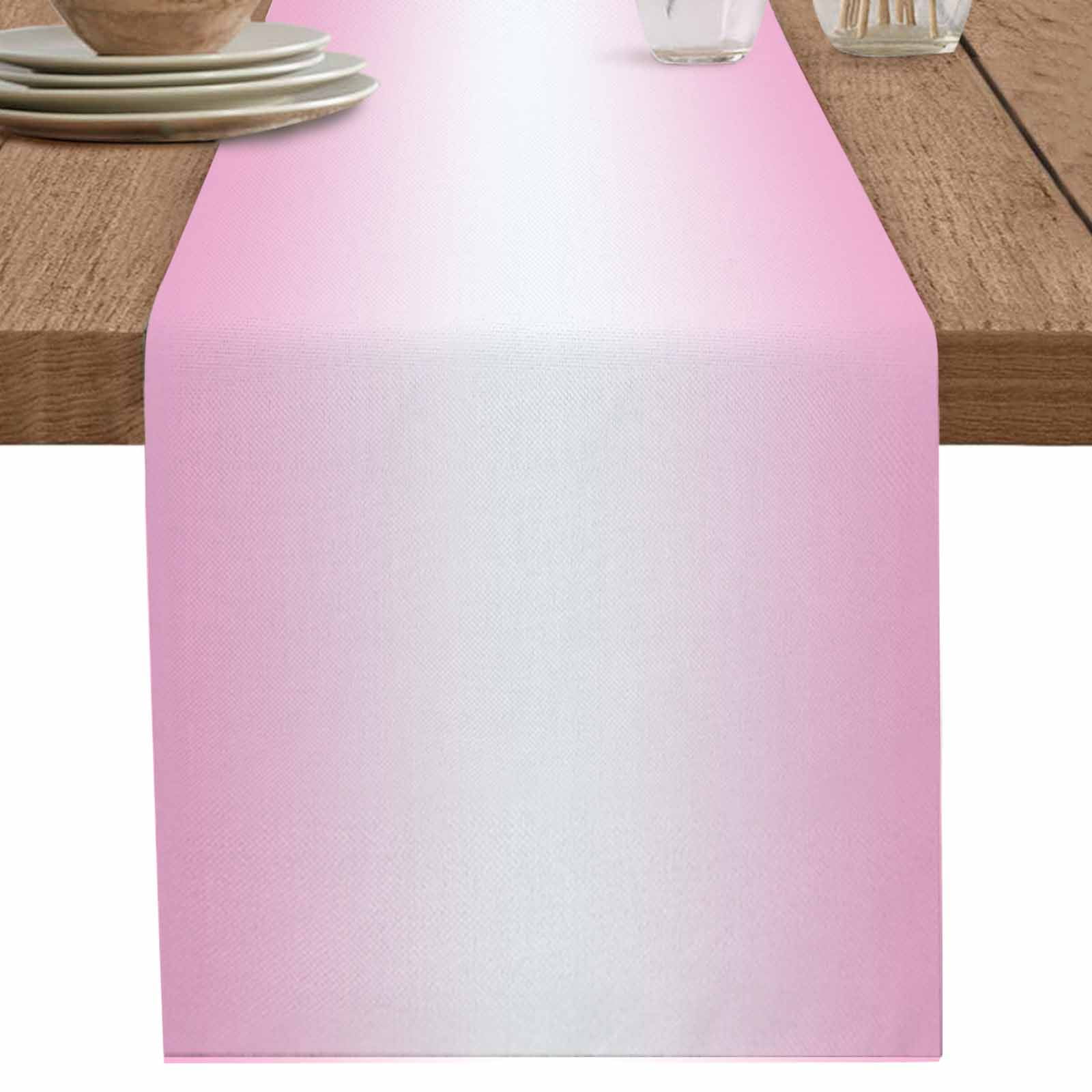 nqOlkjepod Pink Ombre Table Runner 72 Inches Long Farmhouse Dress ...