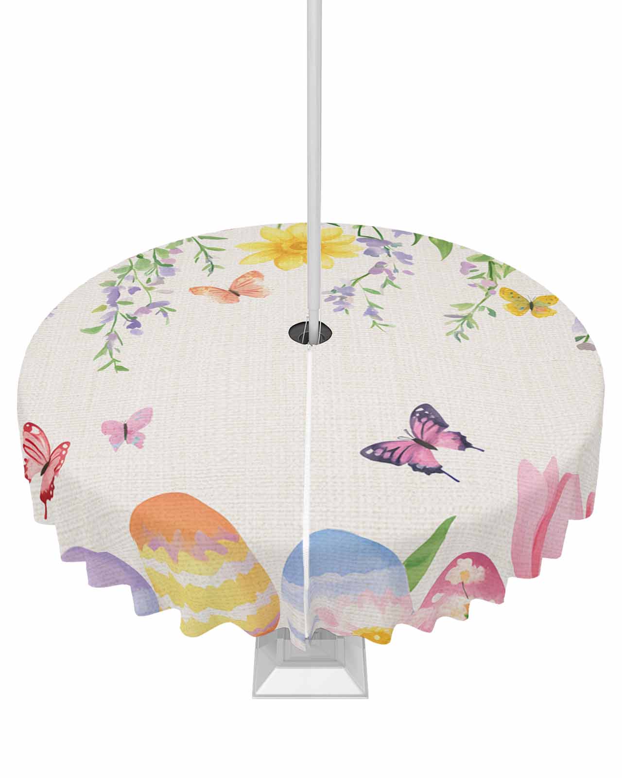 nqOlkjepod Pink Tulip Flower Easter Outdoor Tablecloth with Umbrella ...