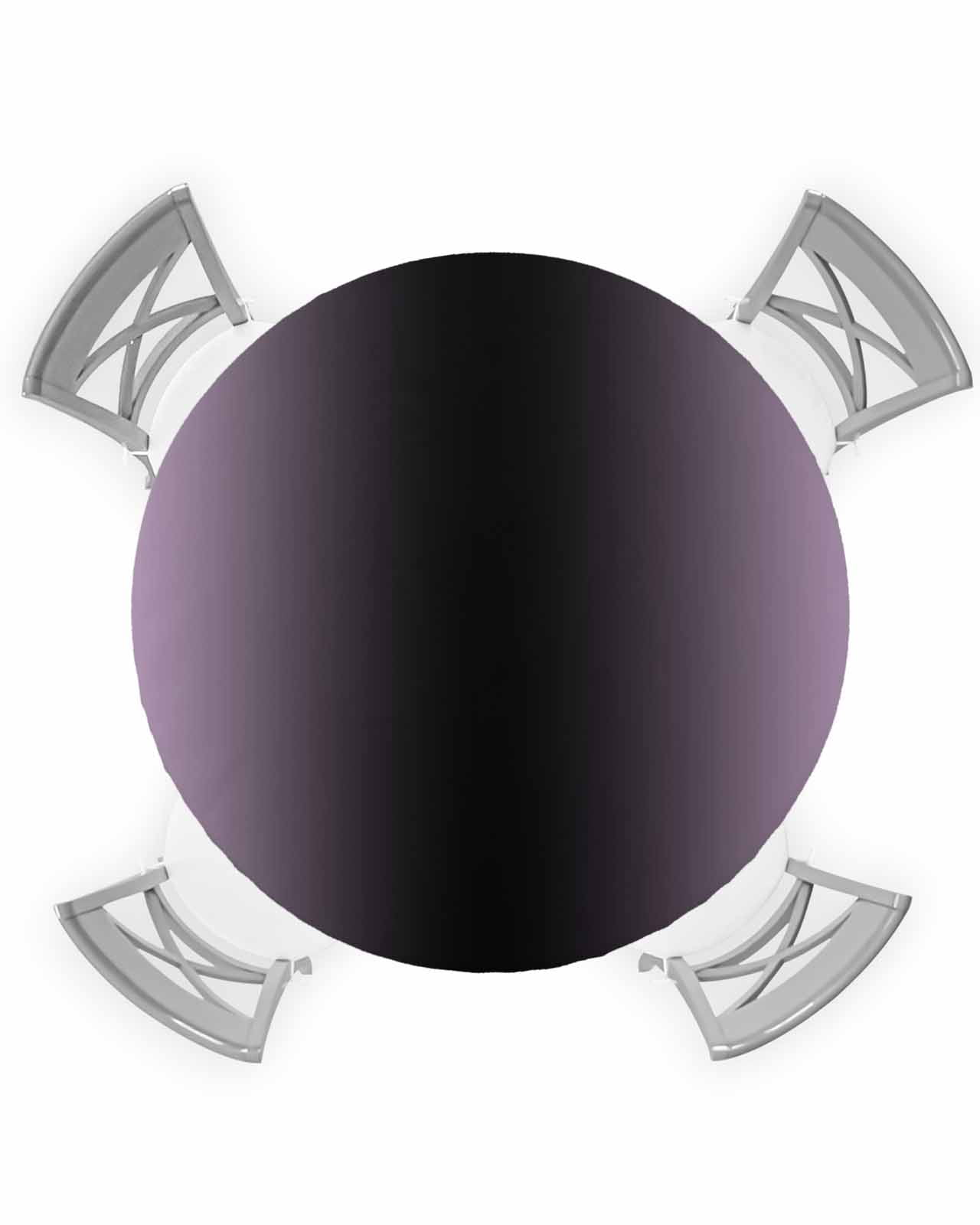 nqOlkjepod Purple Black Ombre Round Tablecloth, Fitted Table Cover with ...