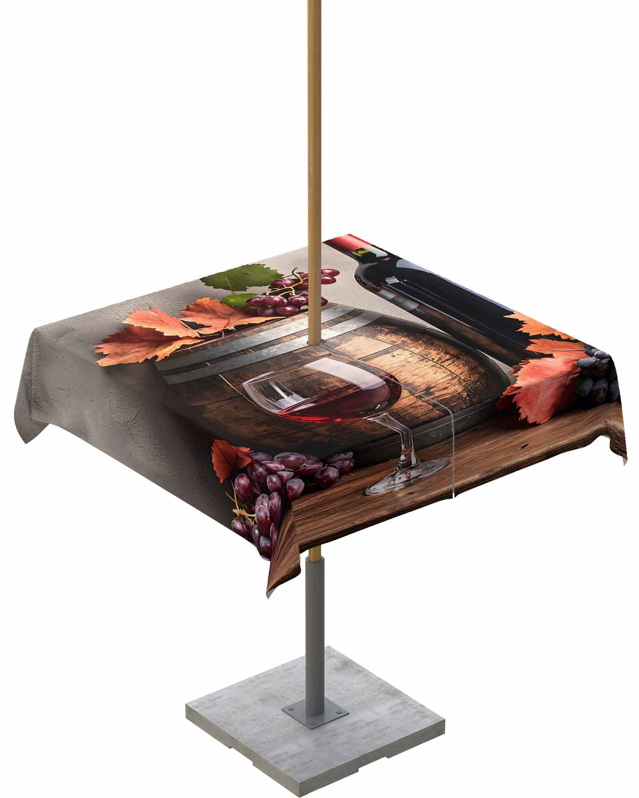 nqOlkjepod Purple Grapes Farmhouse Outdoor Tablecloth with Umbrella ...