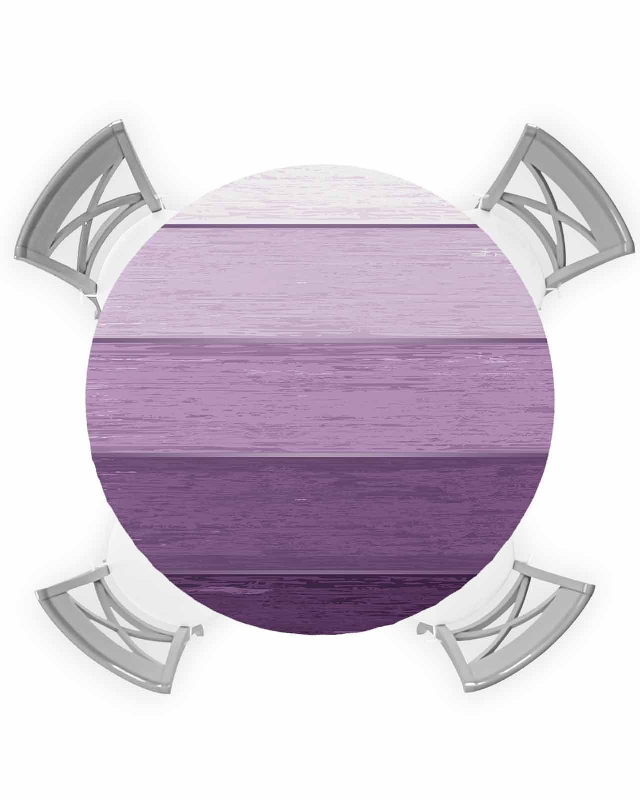nqOlkjepod Purple Ombre Round Tablecloth, Fitted Table Cover with ...