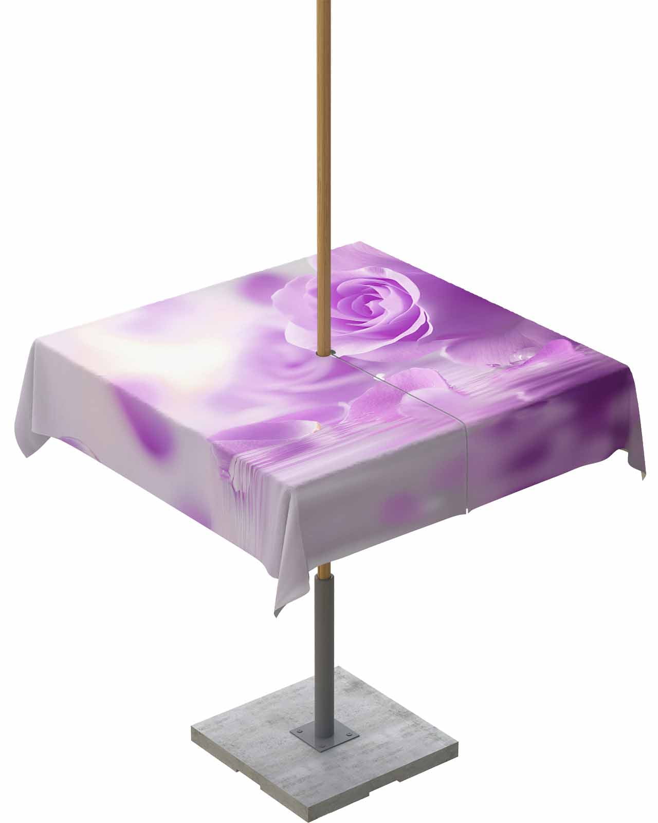 nqOlkjepod Purple Rose Fantasy Outdoor Tablecloth with Umbrella Hole ...