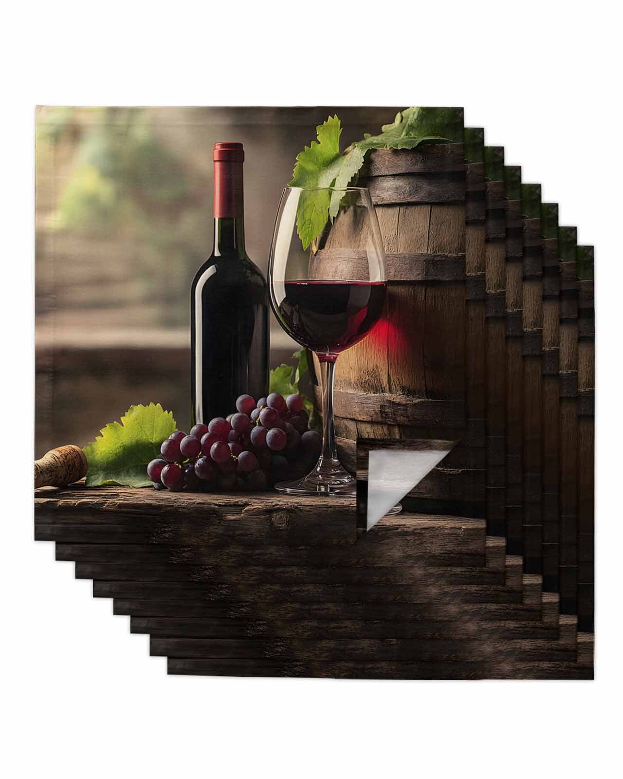 nqOlkjepod Purple Wine Cloth Napkins Set of 8 Reusable Dinner Napkins ...