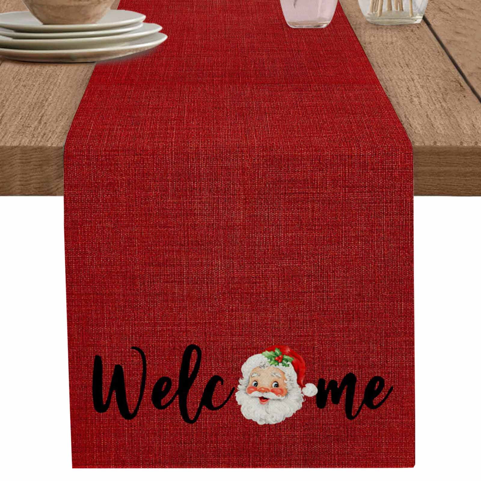 nqOlkjepod Red Christmas Table Runner 70 Inches Long Farmhouse Dress ...
