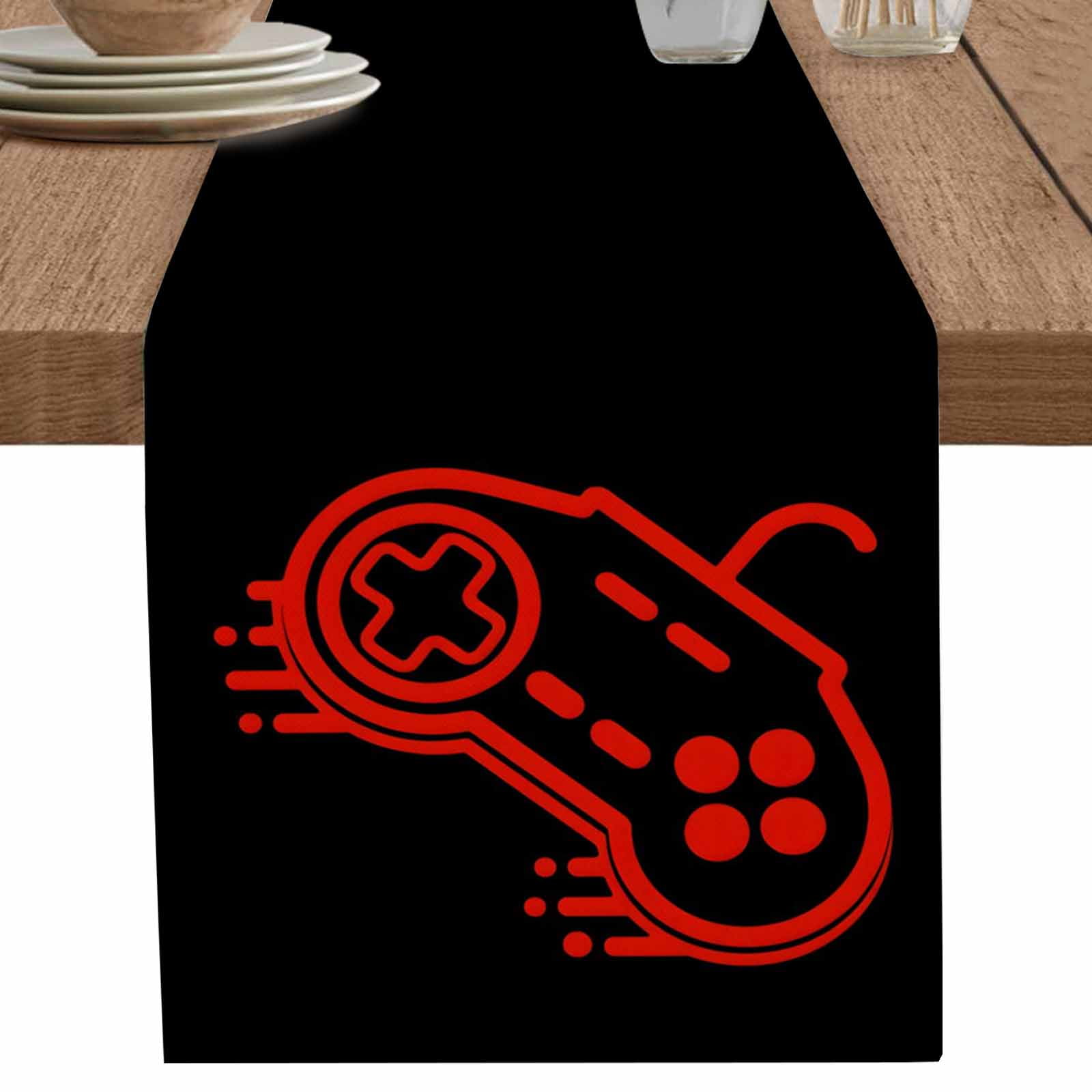 nqOlkjepod Red Game Controller Table Runner 72 Inches Long Farmhouse ...