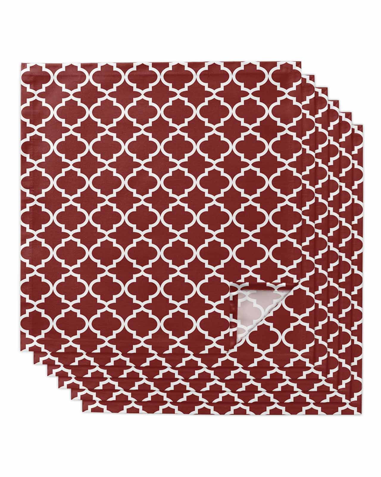 nqOlkjepod Red Moroccon Cloth Napkins Set of 6 Reusable Dinner Napkins ...