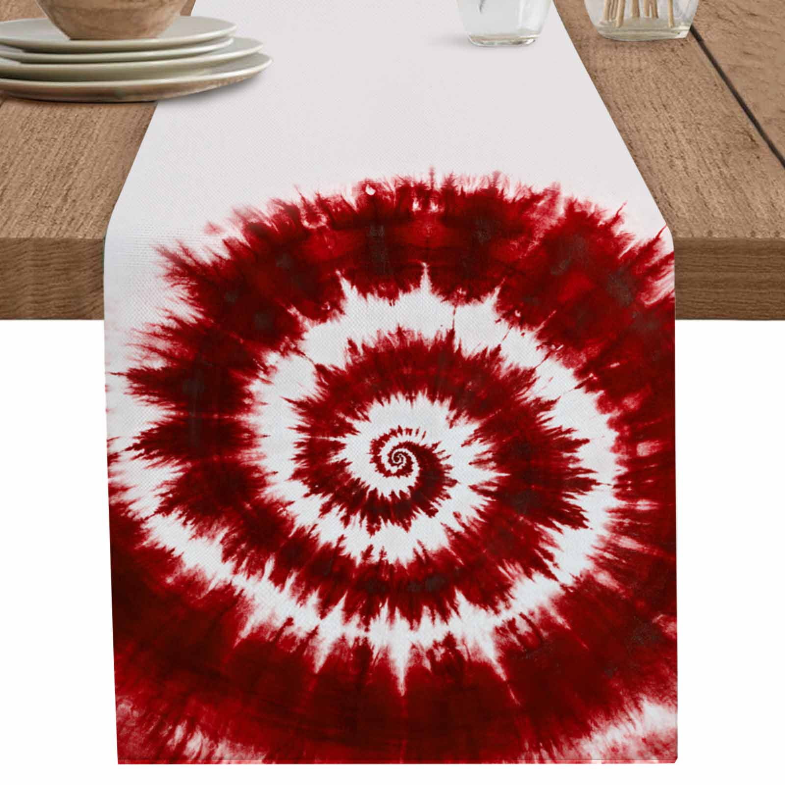 nqOlkjepod Red Ombre Table Runner 72 Inches Long Farmhouse Dress ...