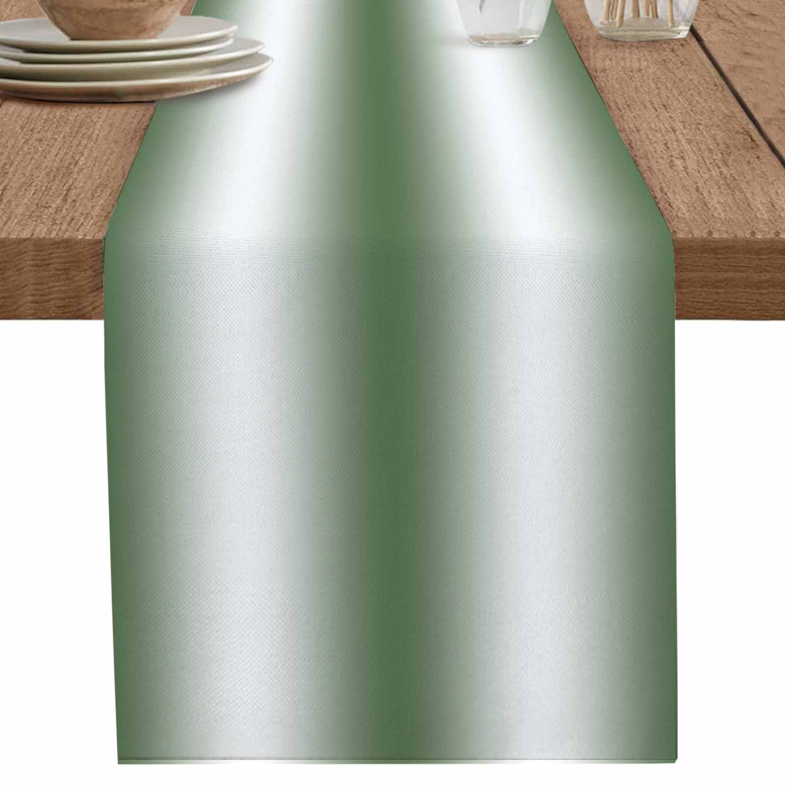 nqOlkjepod Sage Green White Ombre Table Runner 90 Inches Long Farmhouse ...