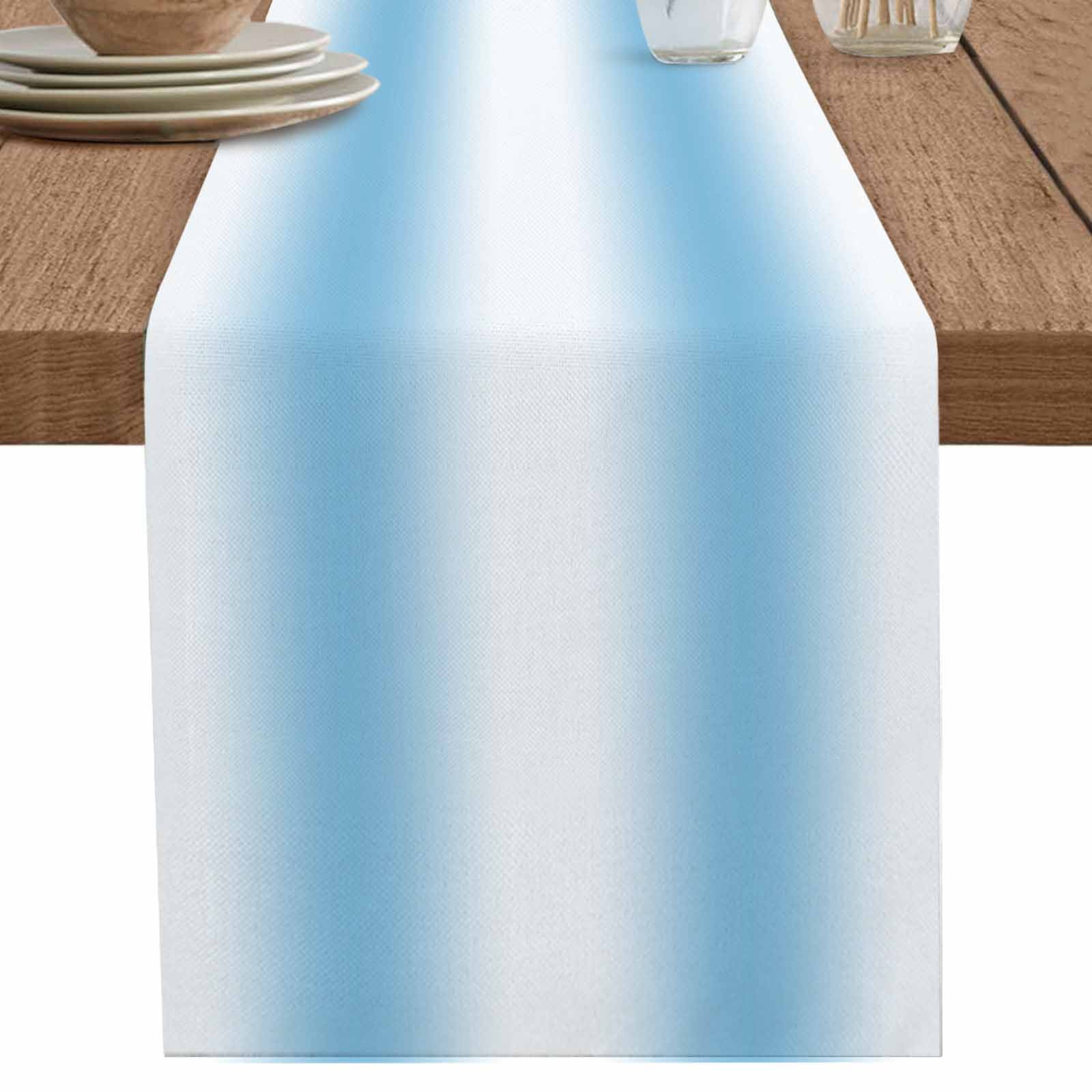 nqOlkjepod Sky Blue Ombre Table Runner 70 Inches Long Farmhouse Dress ...