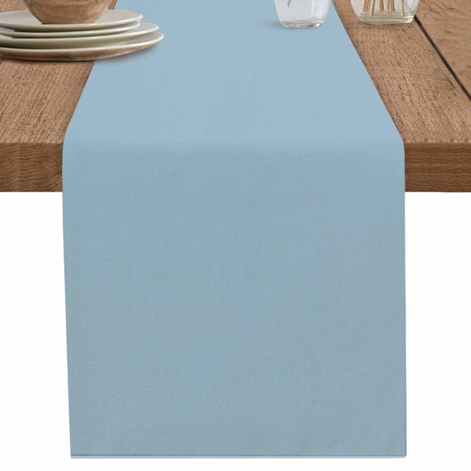 nqOlkjepod Sky Blue Table Runner 108 Inches Long Farmhouse Dress ...