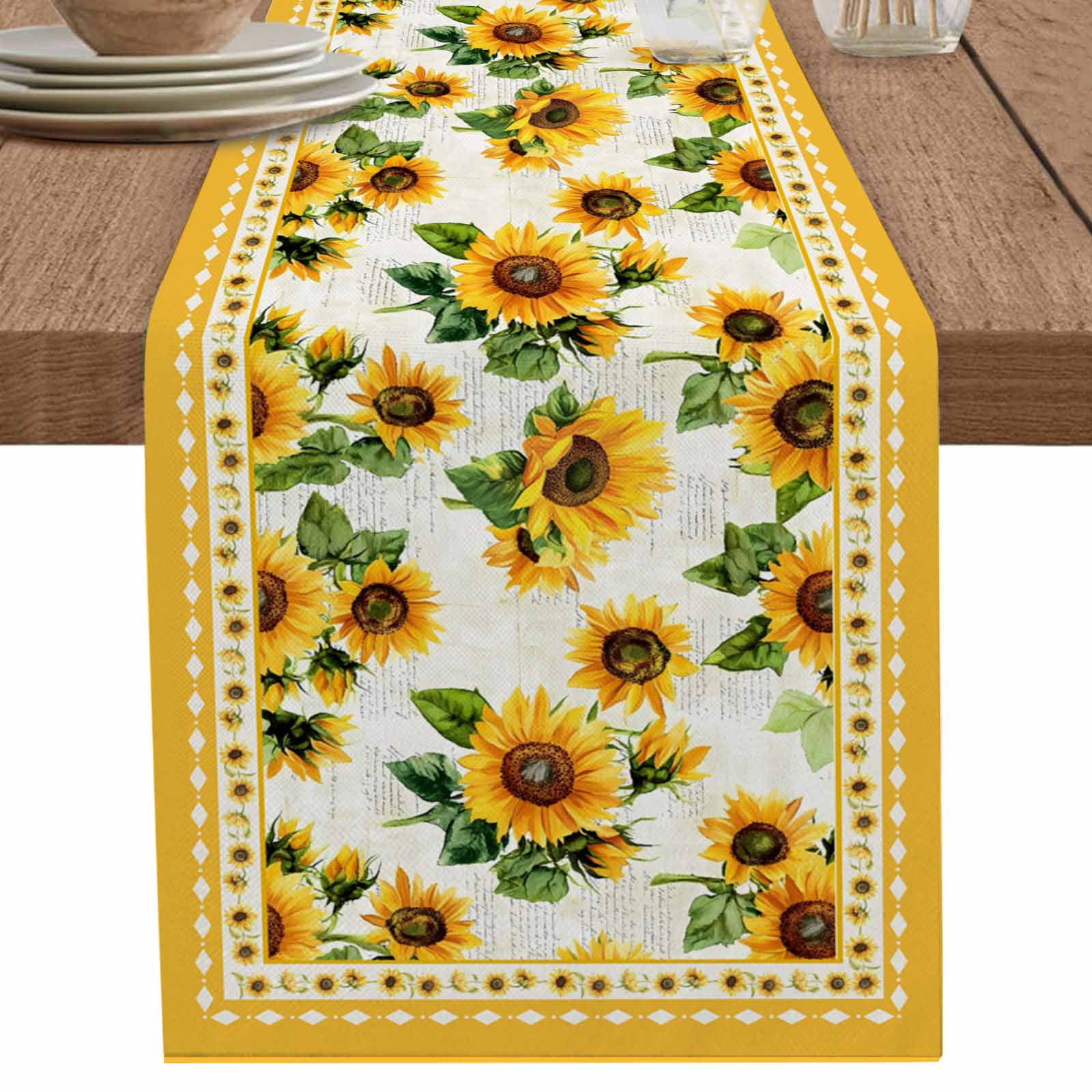 nqOlkjepod South West Sunflowers Table Runner 72 Inches Long Farmhouse Dress Scarves, Spring ...
