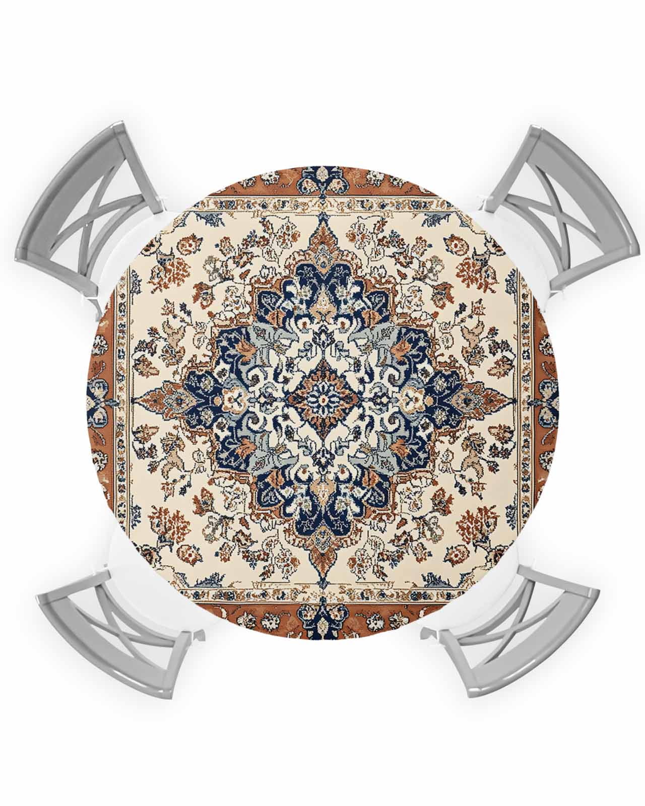 nqOlkjepod Southwest America Round Tablecloth, Fitted Table Cover with ...