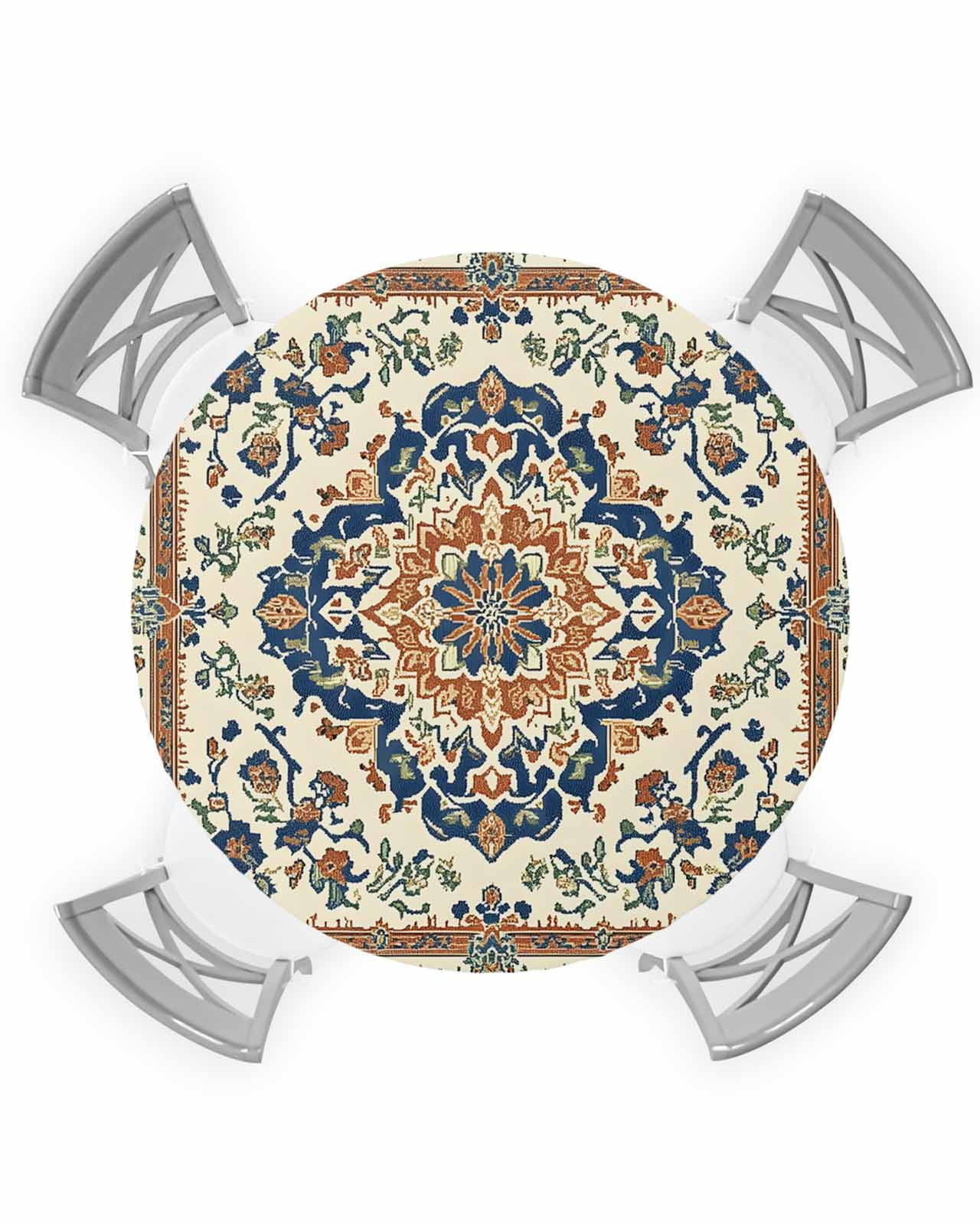 nqOlkjepod Southwest America Round Tablecloth, Fitted Table Cover with ...