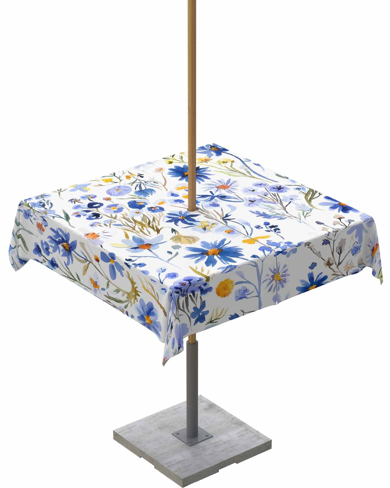 nqOlkjepod Spring Floral Outdoor Tablecloth with Umbrella Hole & Zipper ...