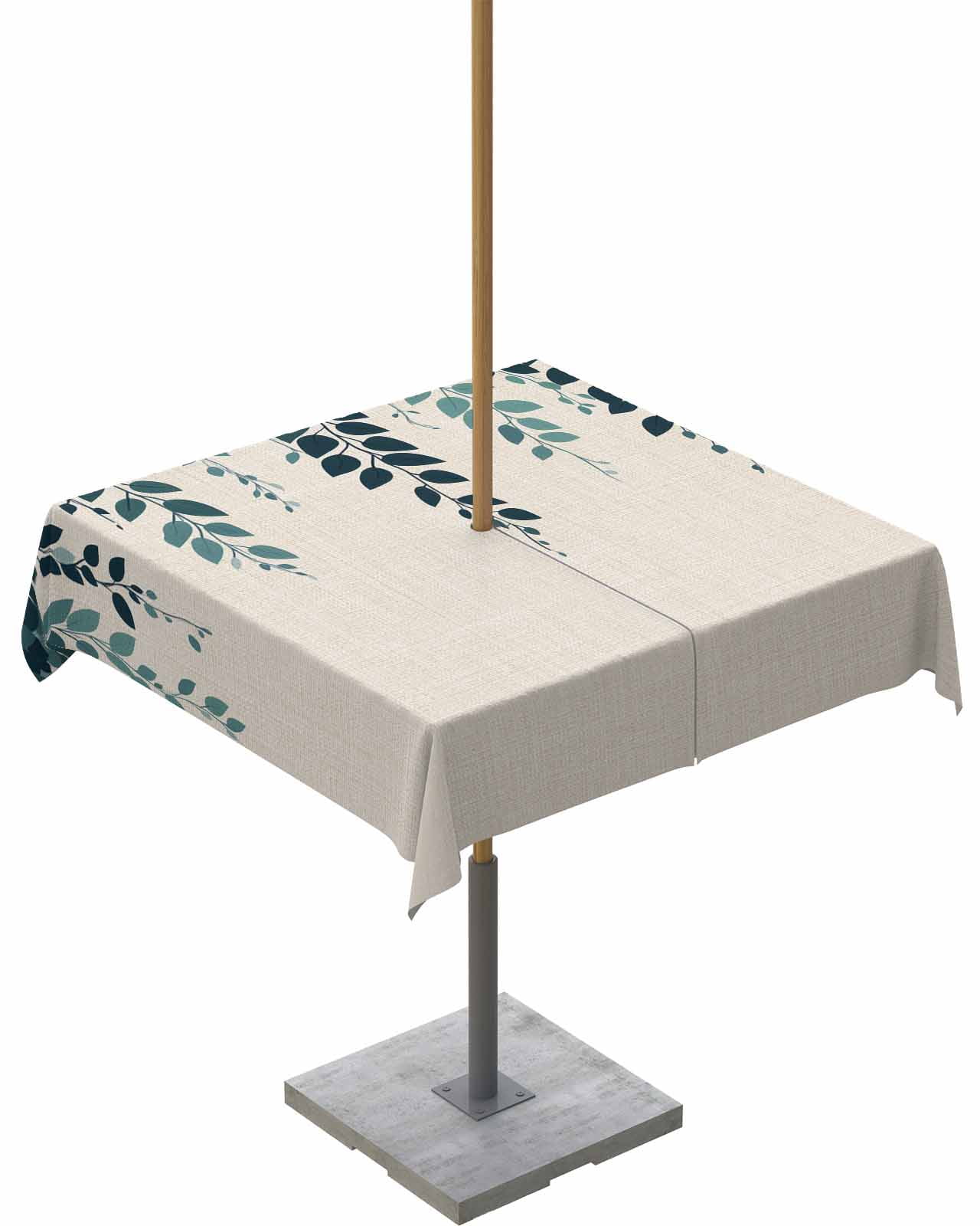 nqOlkjepod Spring Leaves Outdoor Tablecloth with Umbrella Hole & Zipper ...