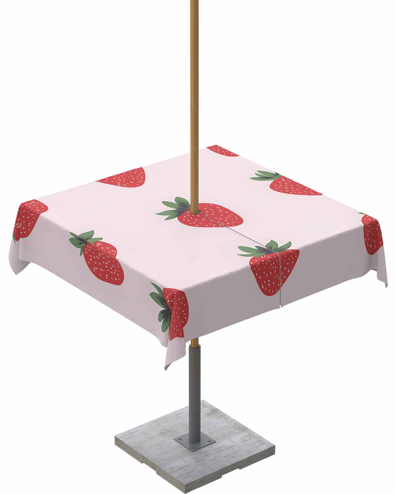 nqOlkjepod Strawberry Outdoor Tablecloth with Umbrella Hole & Zipper ...