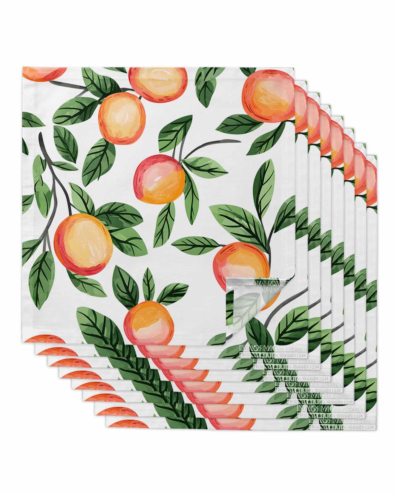 nqOlkjepod Summer Fruits Cloth Napkins Set of 8 Reusable Dinner Napkins ...