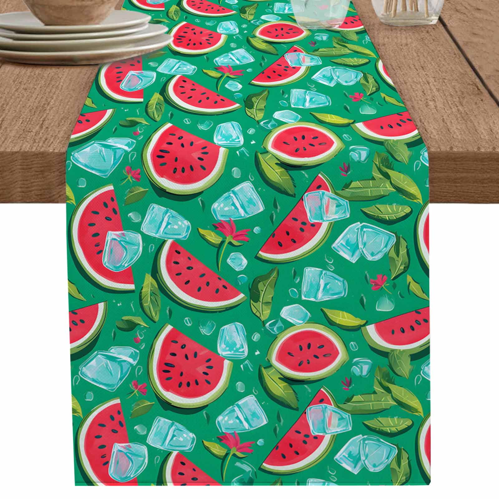 nqOlkjepod Summer Watermelon Table Runner 72 Inches Long Farmhouse ...