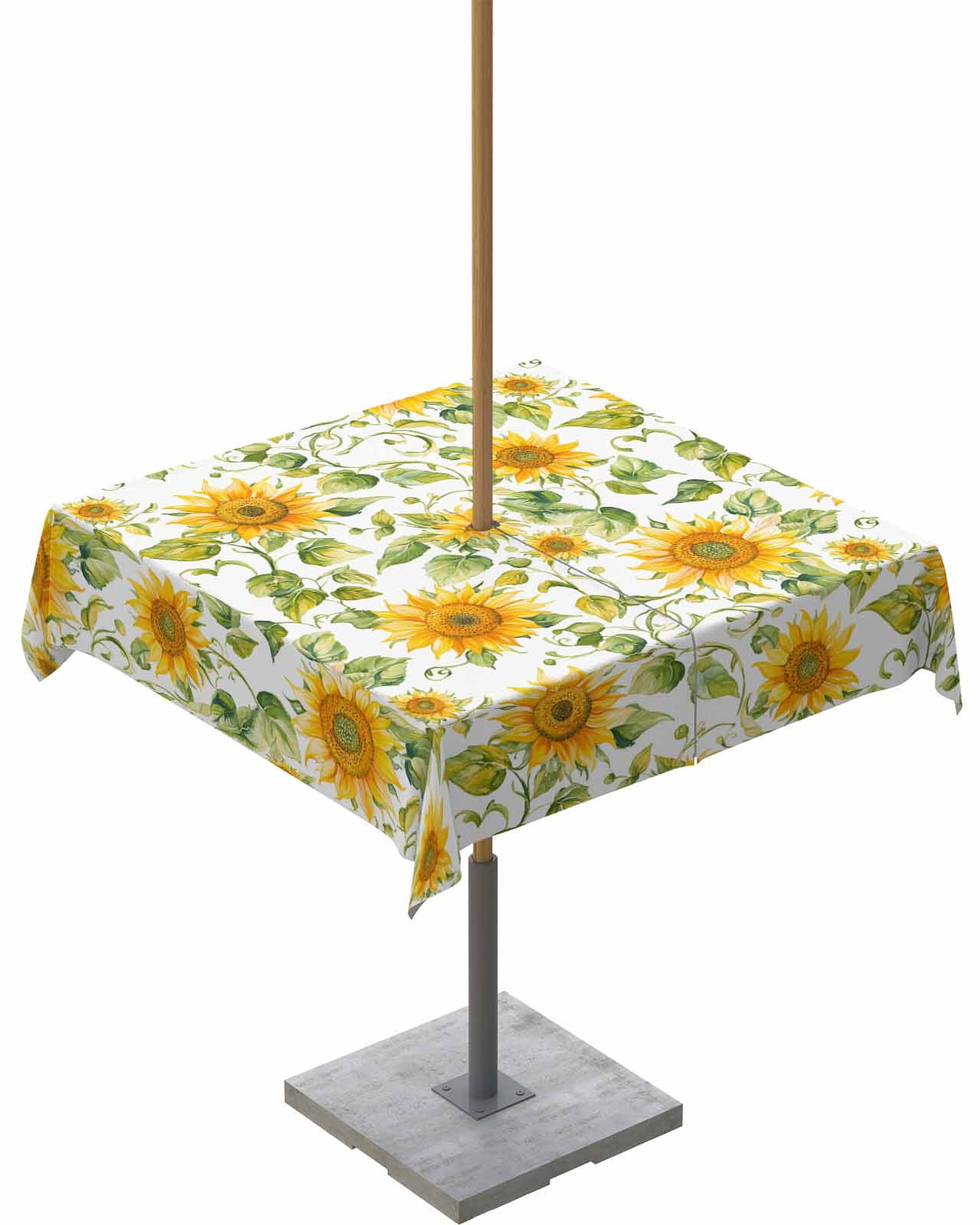 nqOlkjepod Sunflower Outdoor Tablecloth with Umbrella Hole & Zipper ...