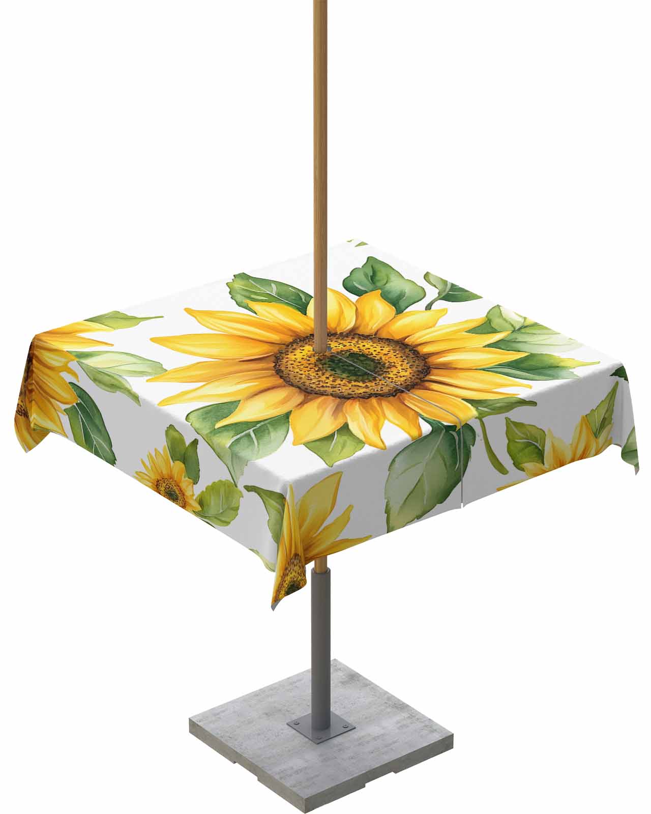 nqOlkjepod Sunflower Outdoor Tablecloth with Umbrella Hole & Zipper ...