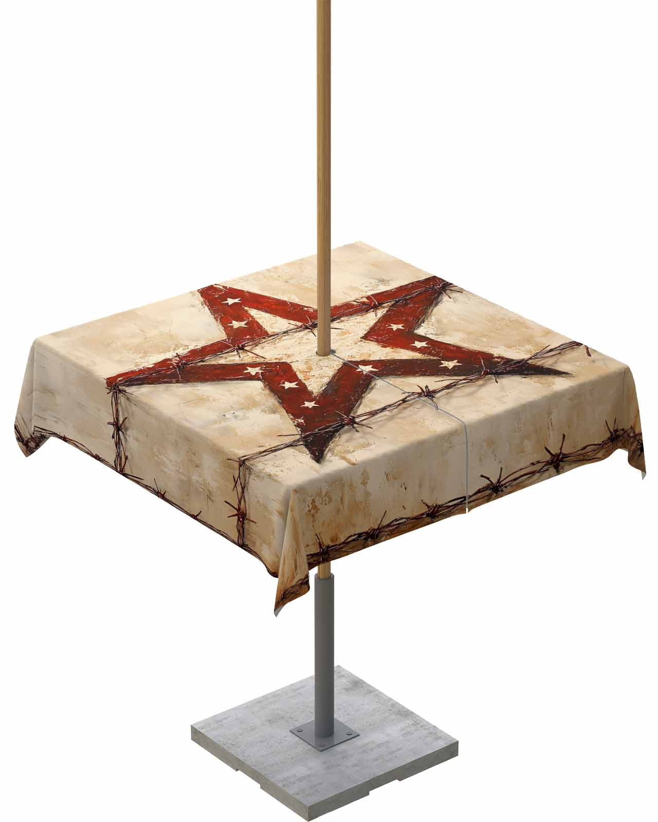 nqOlkjepod Texas Star Western Outdoor Tablecloth with Umbrella Hole ...