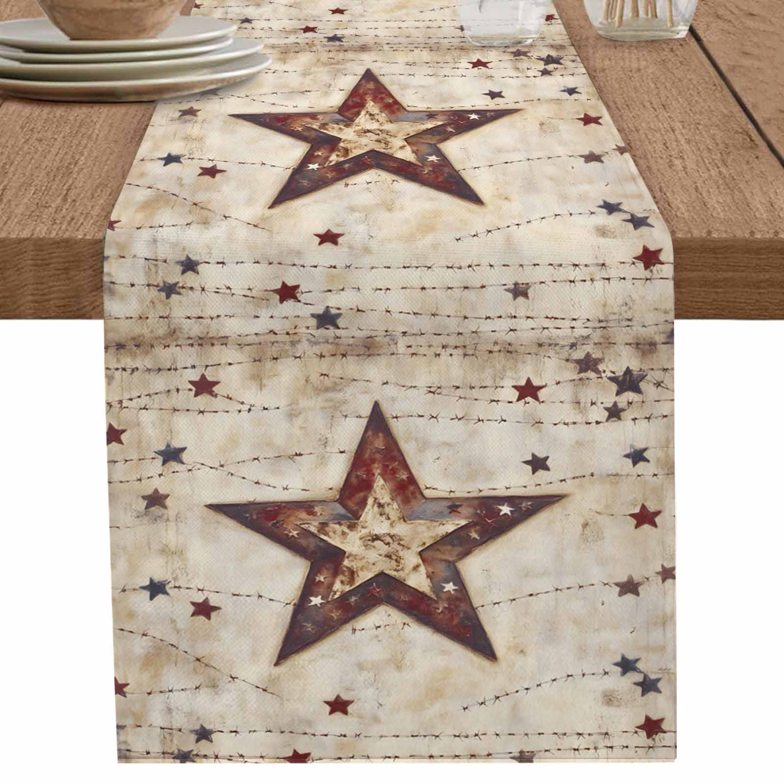 nqOlkjepod Texas Star Western Table Runner 60 Inches Long Farmhouse ...