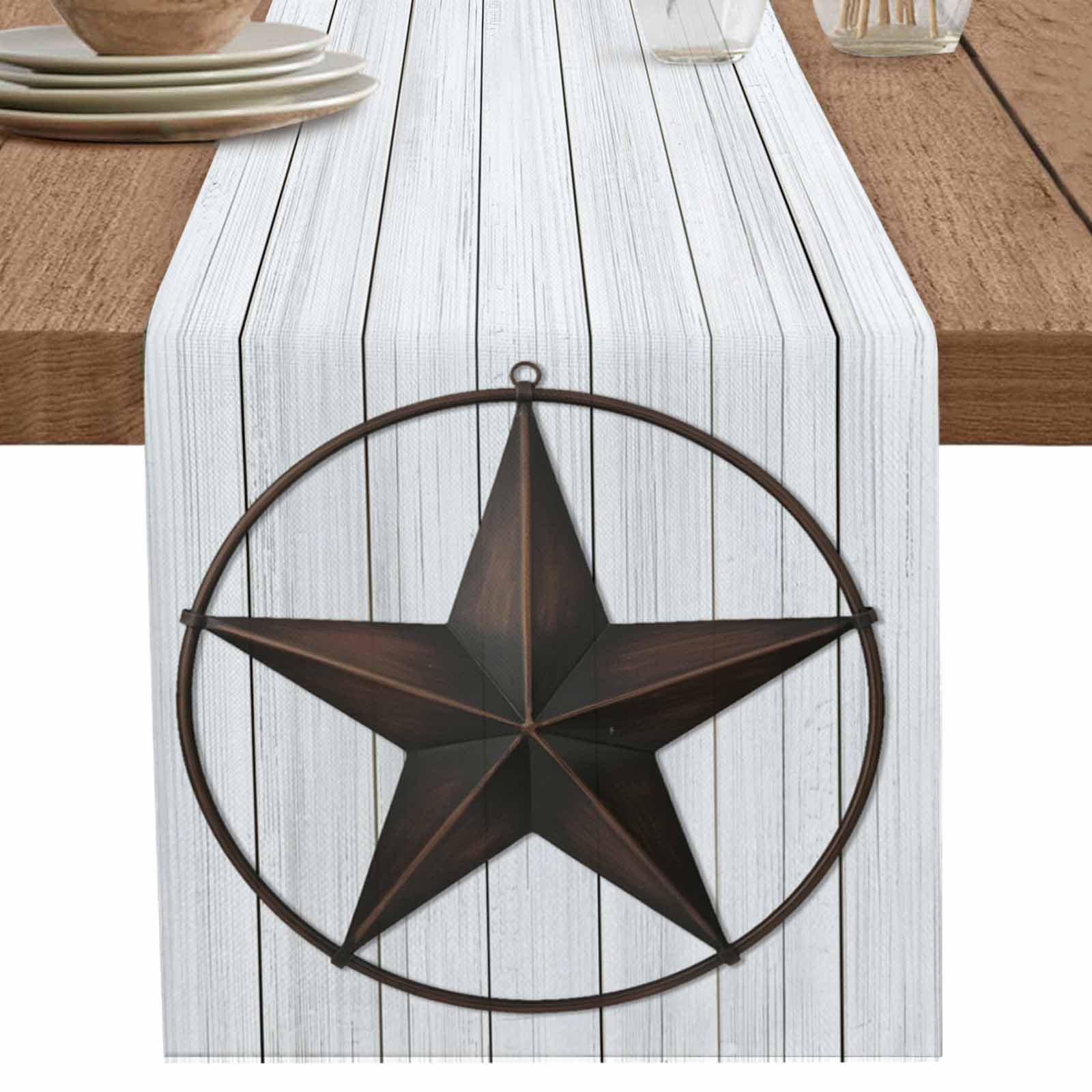 nqOlkjepod Texas Star Western Table Runner 72 Inches Long Farmhouse ...