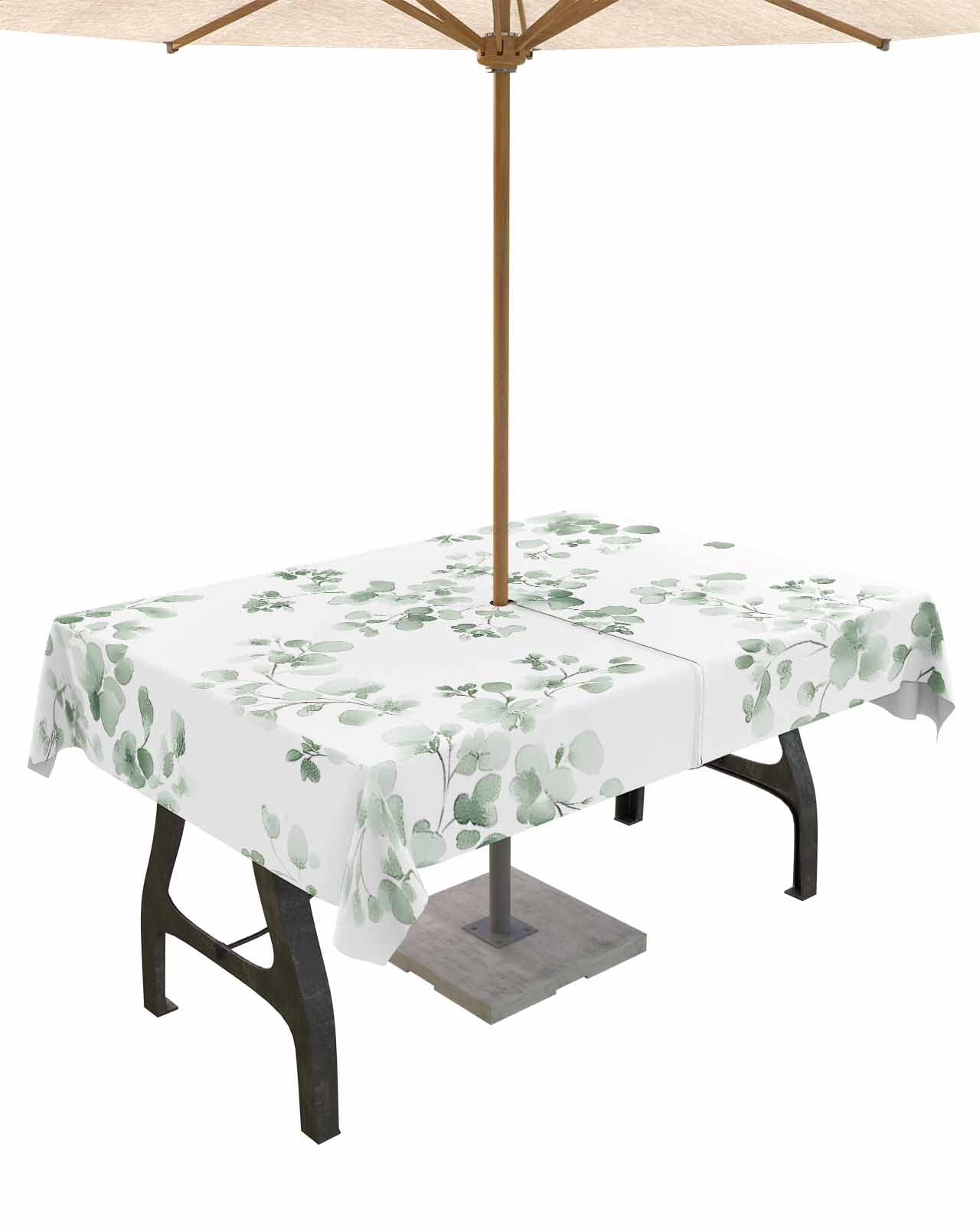 nqOlkjepod Tropical Foliage Outdoor Tablecloth with Umbrella Hole ...